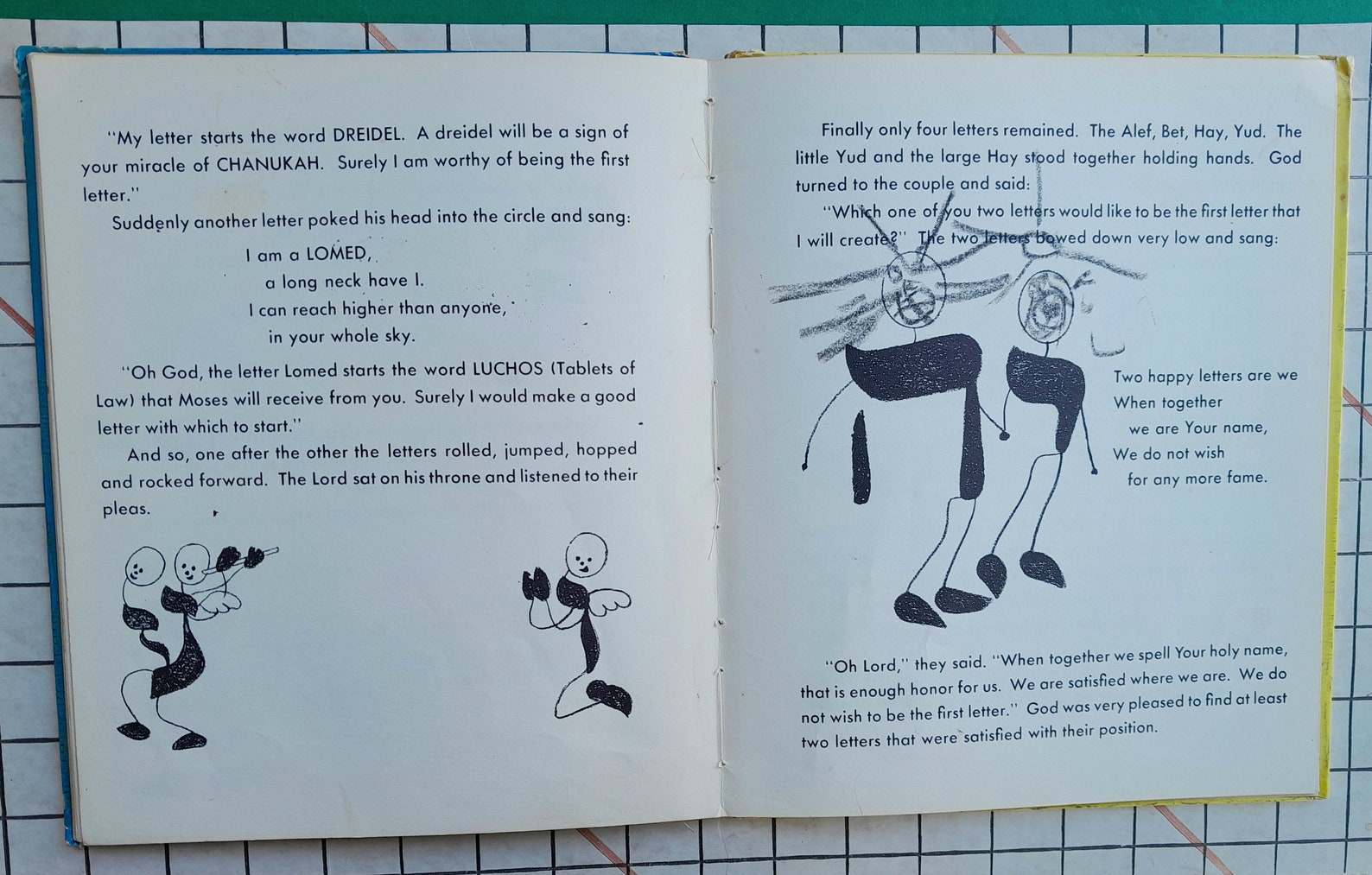 Hebrew Jewish Alphabet Book 1950s Alefbet in Rhyme and Story - Etsy