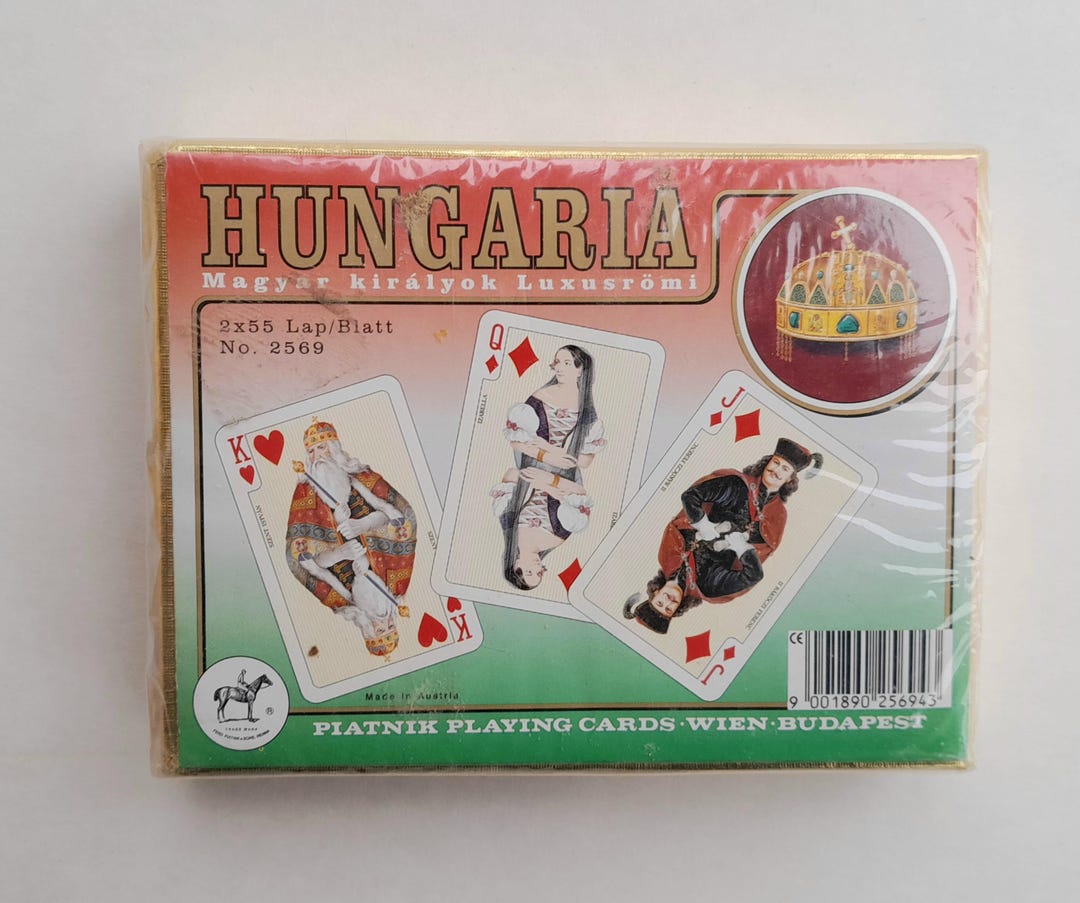 Hungarian Playing Cards 2 Decks in Box by Piatnik of Austria -scroll ...