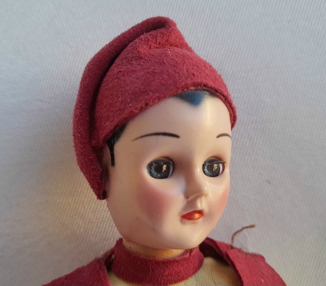 Italian Boy Doll Carlson With No Tag Suede Clothing Sleepy Eyes as is ...