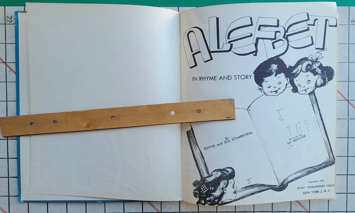 Hebrew Jewish Alphabet Book 1950s Alefbet in Rhyme and Story - Etsy