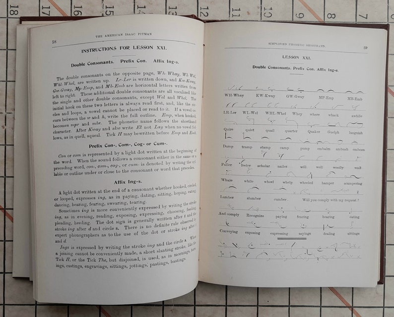 Antique Hardcover Simplified Phonetic Shorthand 1903 Isaac Pitman ...