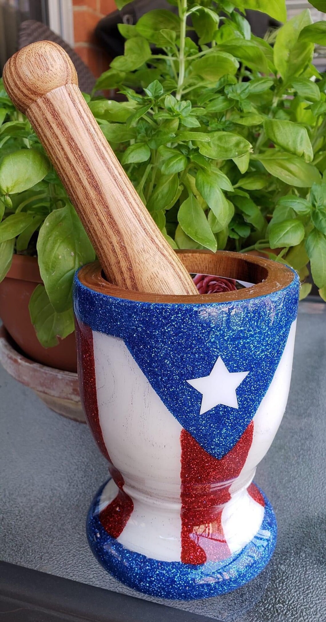 Pilon Puerto Rico Medium Wood Mortar and Pestle Puerto | Etsy