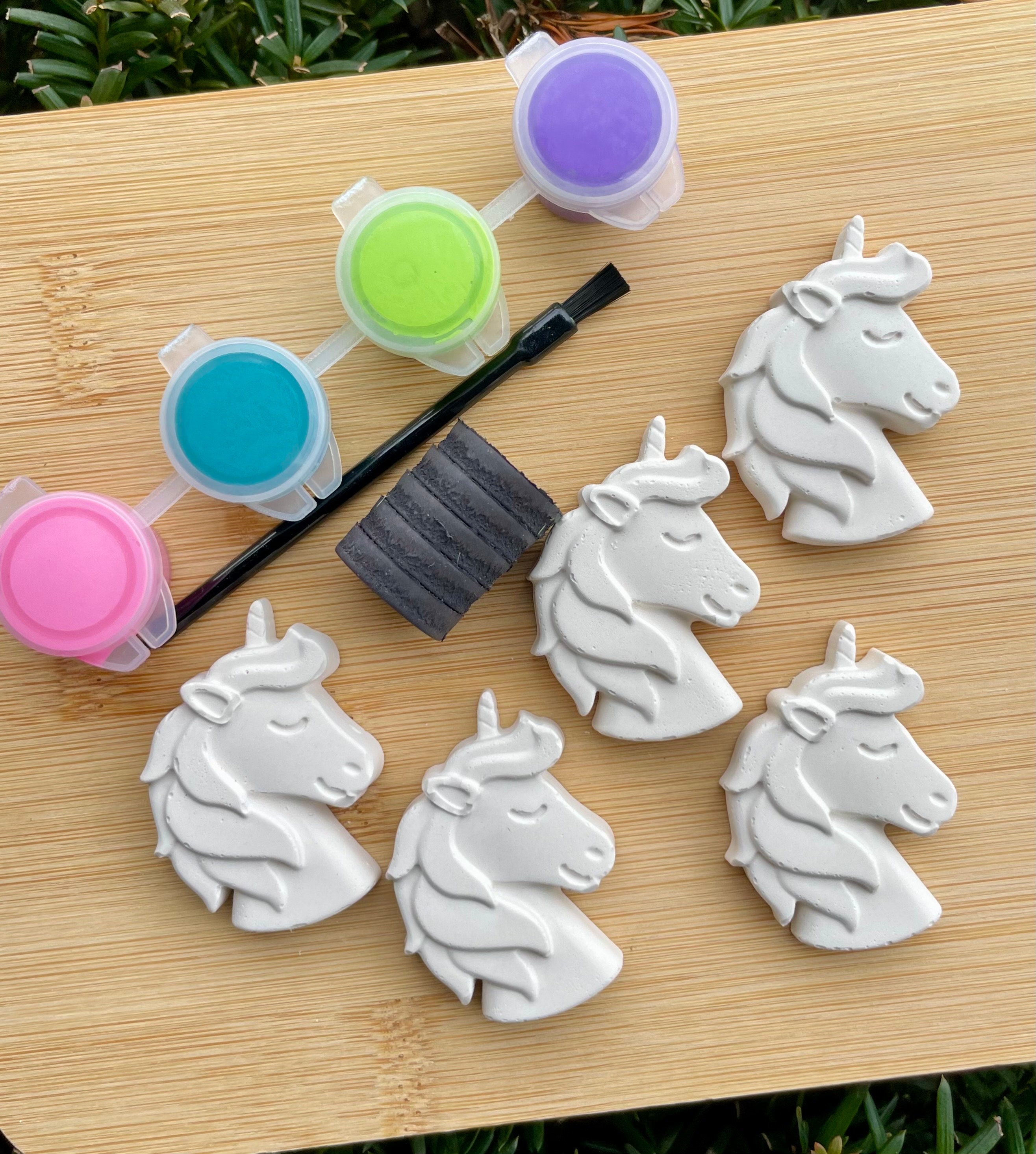 DIY Mystical Themed Plaster Magnet Set, Paint Unicorn, Kids Crafts - Etsy