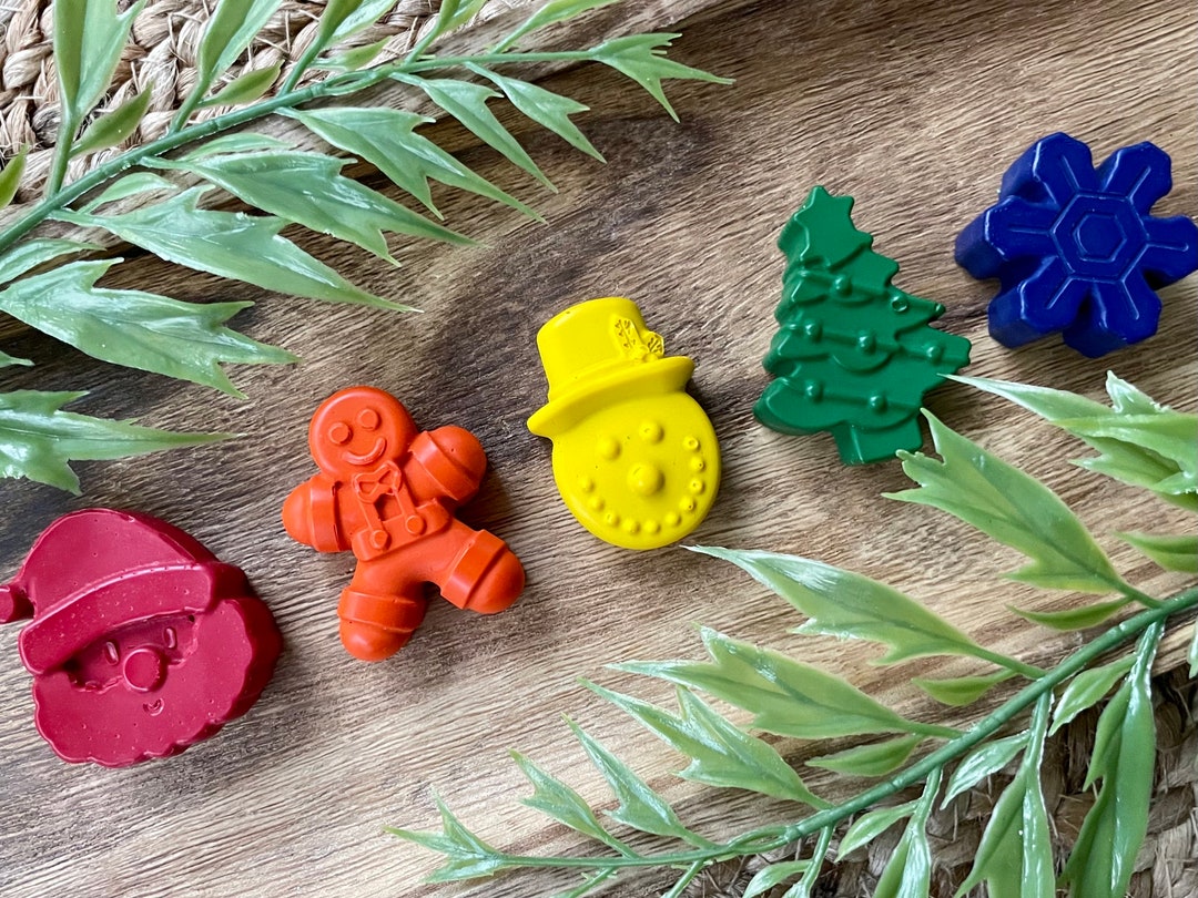 Handmade Christmas Themed Crayons Snowman Santa Gingerbread - Etsy
