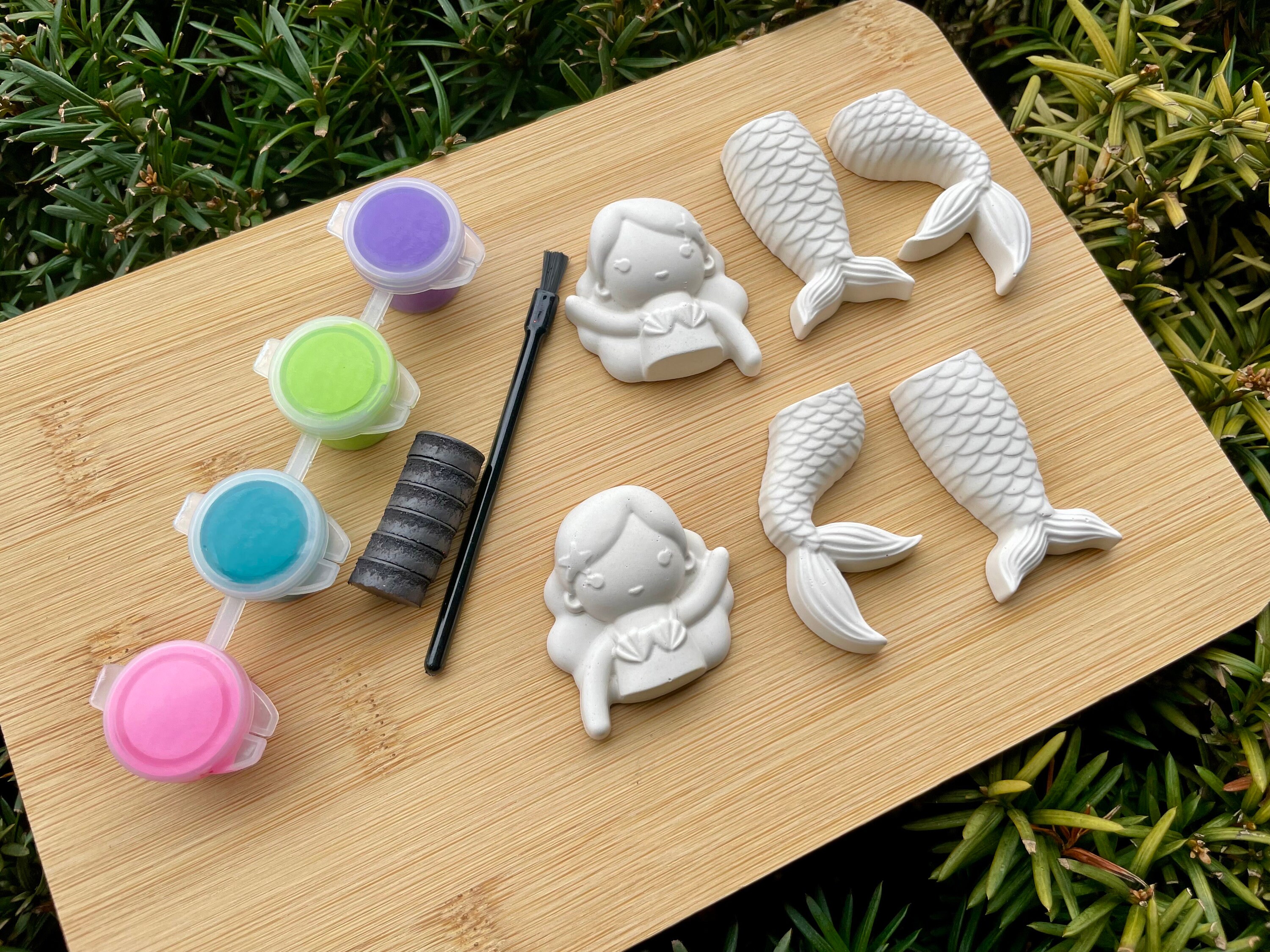 DIY Sea Mermaid Plaster Magnet Painting Kit: Kids Crafts - Etsy