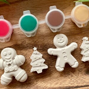Kids Crafts, Plaster Paint Kit, DIY Christmas Themed Magnet Set, Paint ...