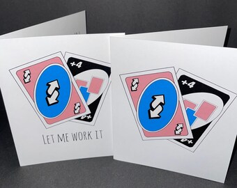 Trans Reverse Uno Card - Etsy