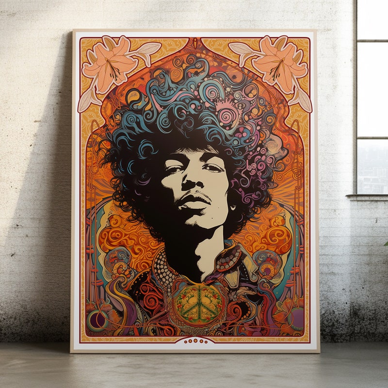 Jimi Hendrix Poster - Etsy