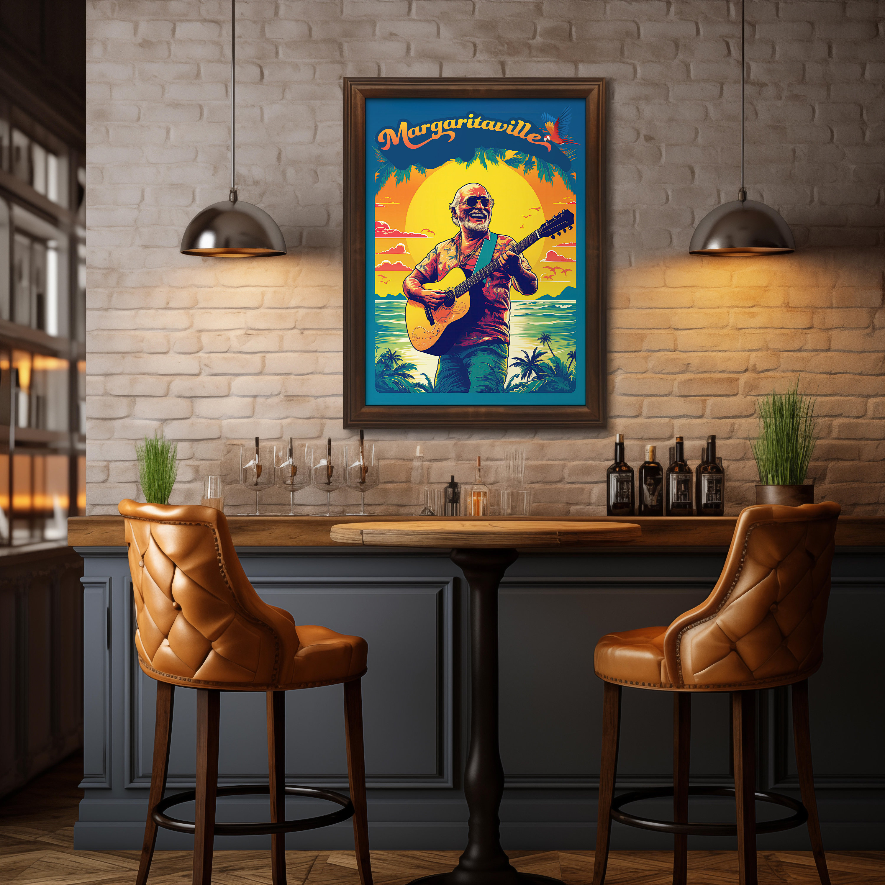 Vibrant Jimmy Buffett Poster, Margaritaville, Home Bar Decor, Bar Art ...