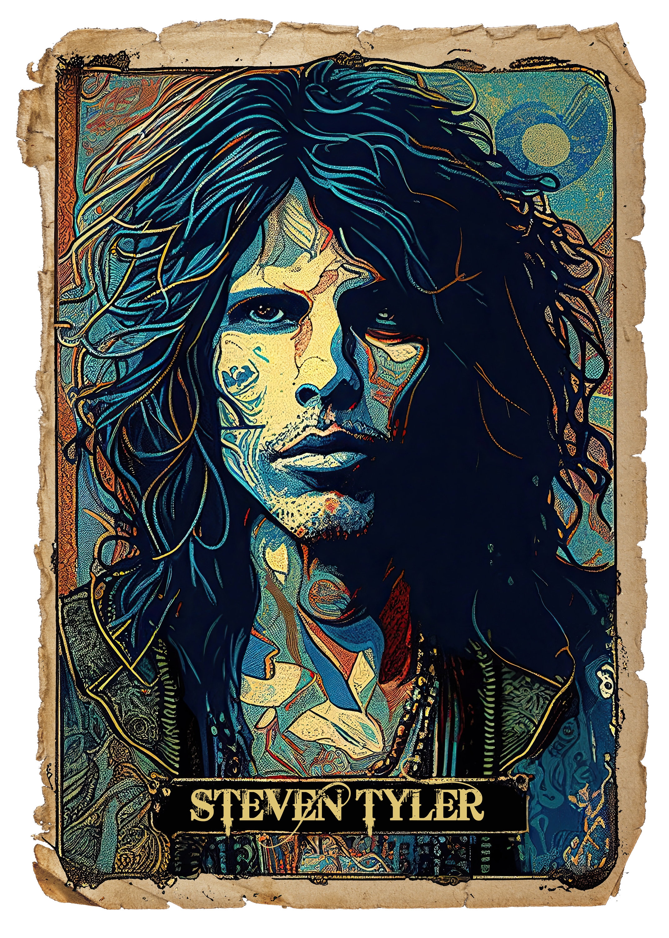 Illustrated Steven Tyler Poster: Original Design - Etsy