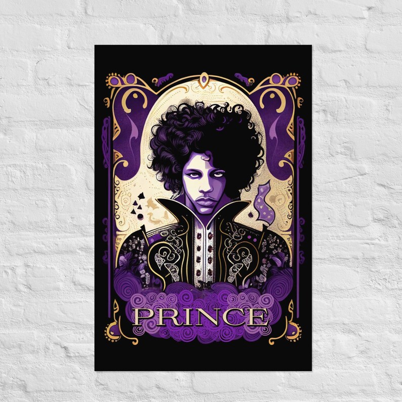 Illustrated Prince Poster - Custom Design - Etsy