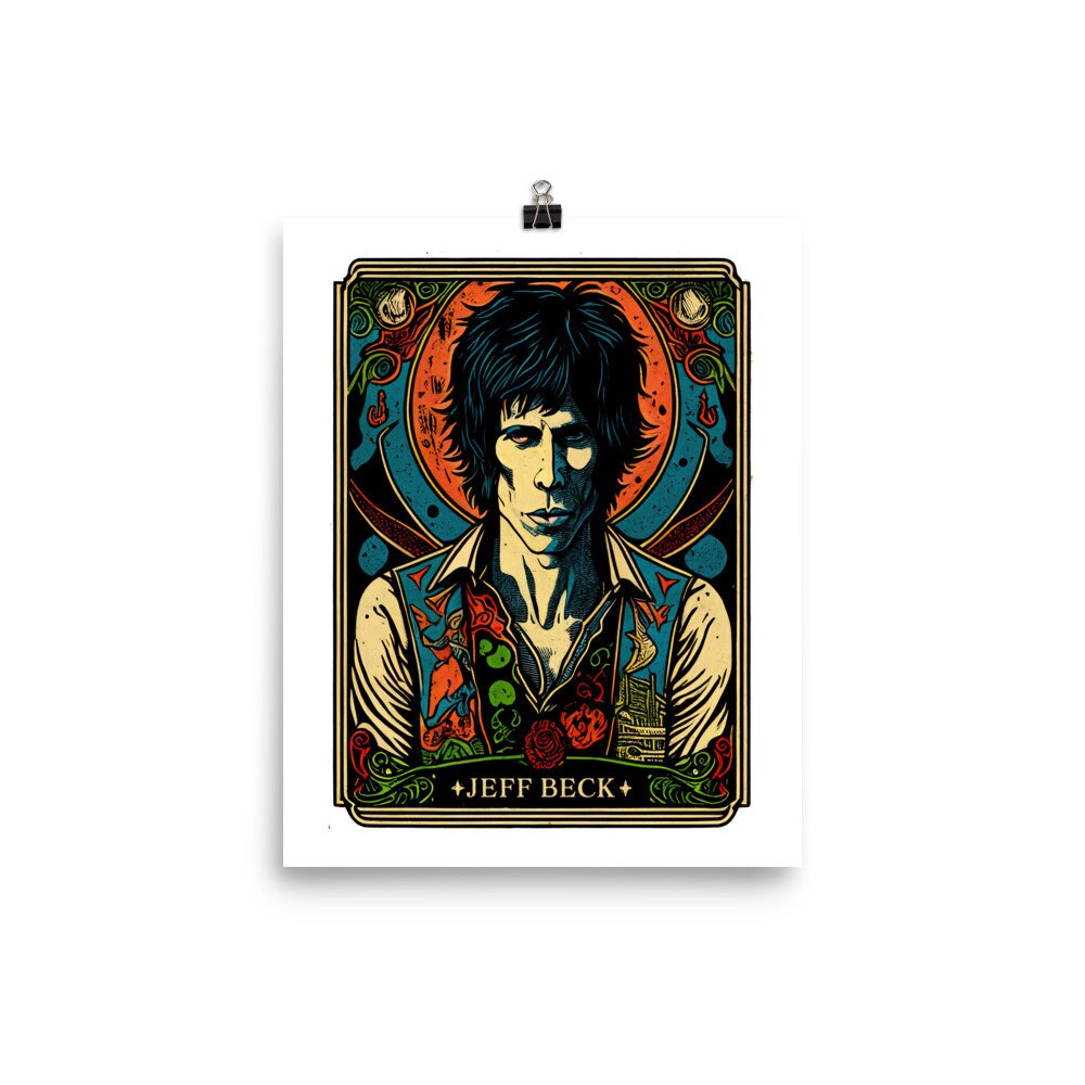 Illustrated Jeff Beck Poster - Etsy