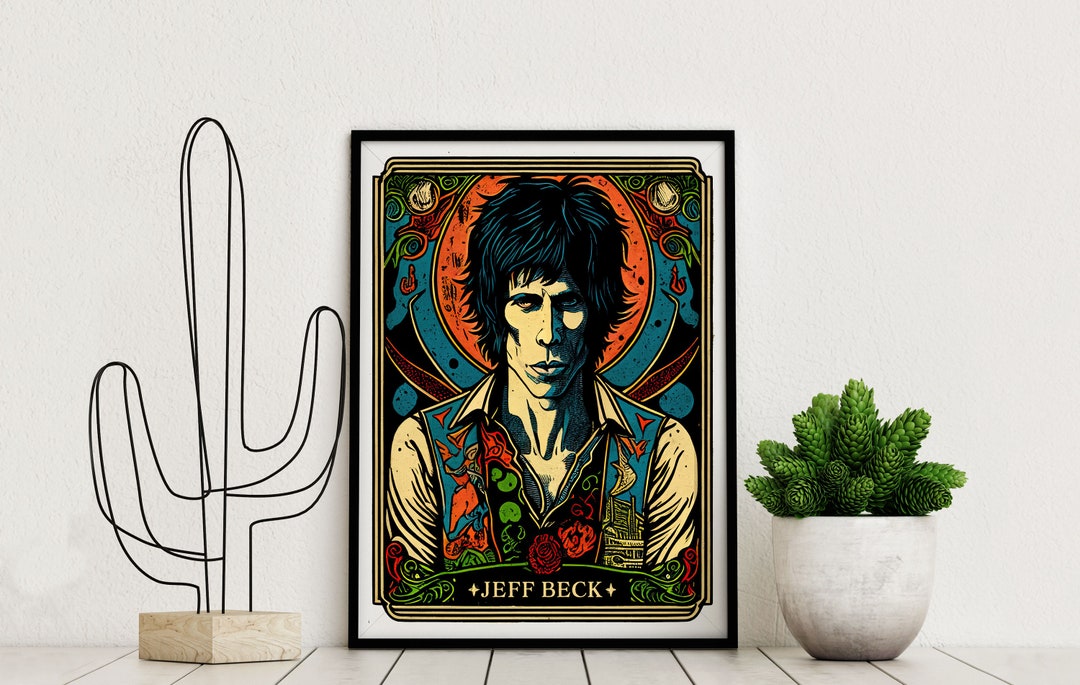 Illustrated Jeff Beck Poster - Etsy