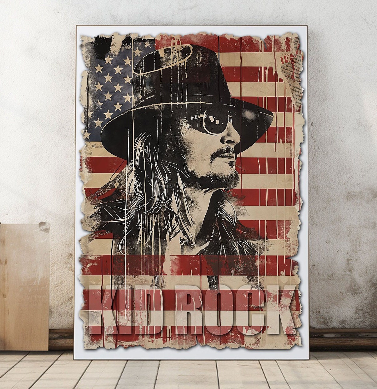 Original Kid Rock Poster: Rockstar Vibes Art - Etsy