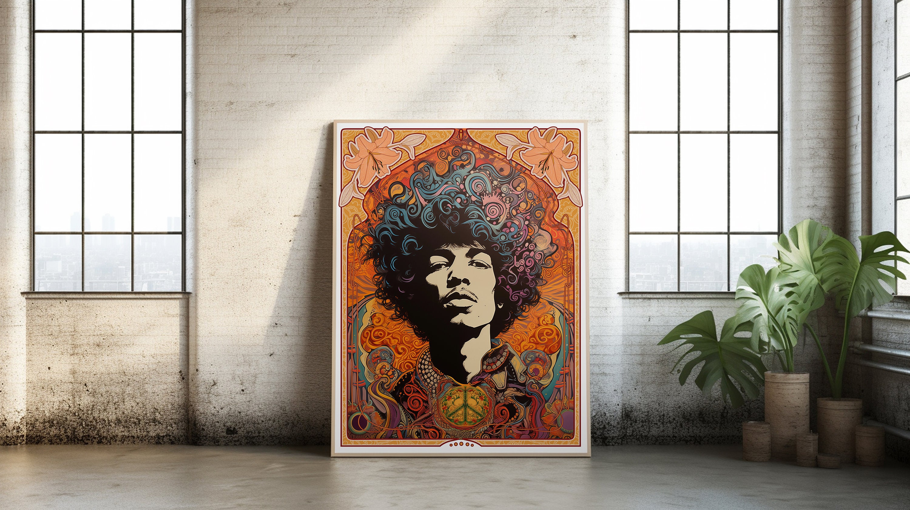 Jimi Hendrix Poster, Hendrix Memorabilia - Etsy