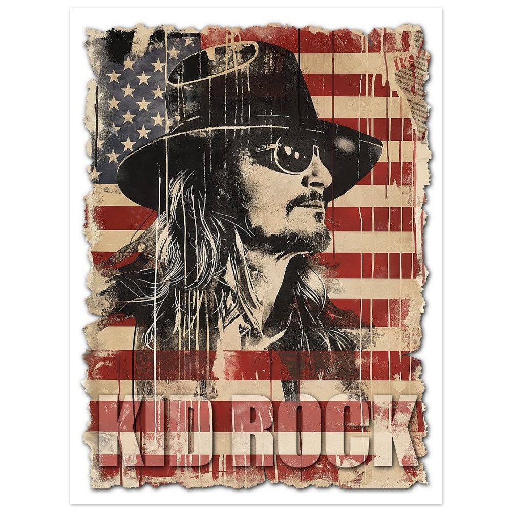 Original Kid Rock Poster: Rockstar Vibes Art - Etsy