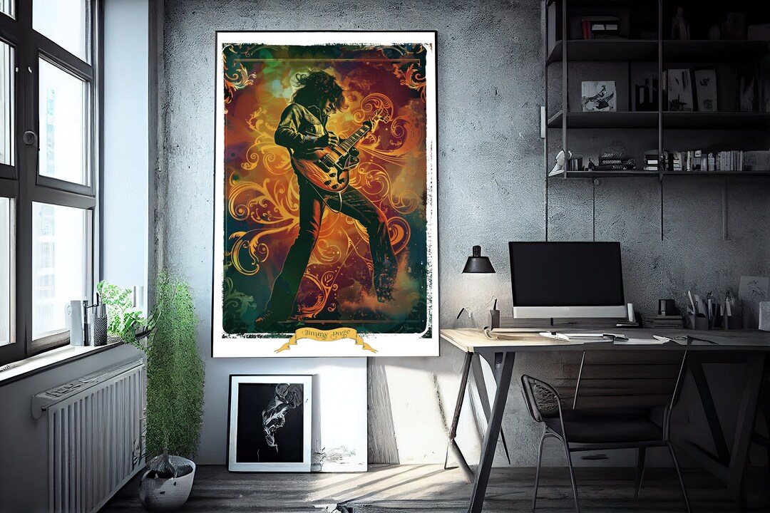 Original Jimmy Page Poster, Fan Art, Limited Run - Etsy