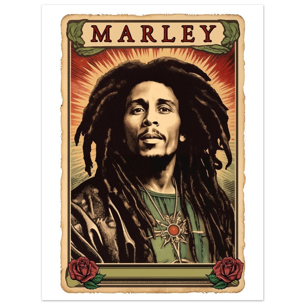 Bob Marley Poster, Bob Marley Gift - Etsy