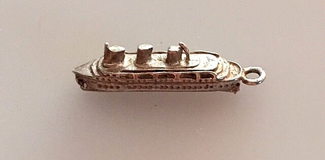 Vintage Sterling Silver Nautical Charms Boat Ship Wheel | Etsy