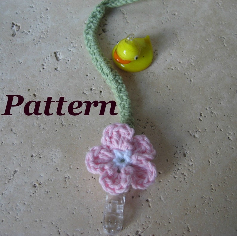 PDF Pattern for Crochet Pacifier Clip - Etsy