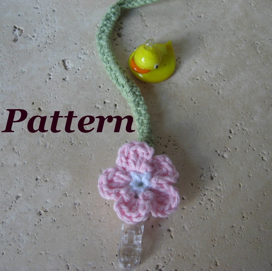 PDF Pattern for Crochet Pacifier Clip - Etsy