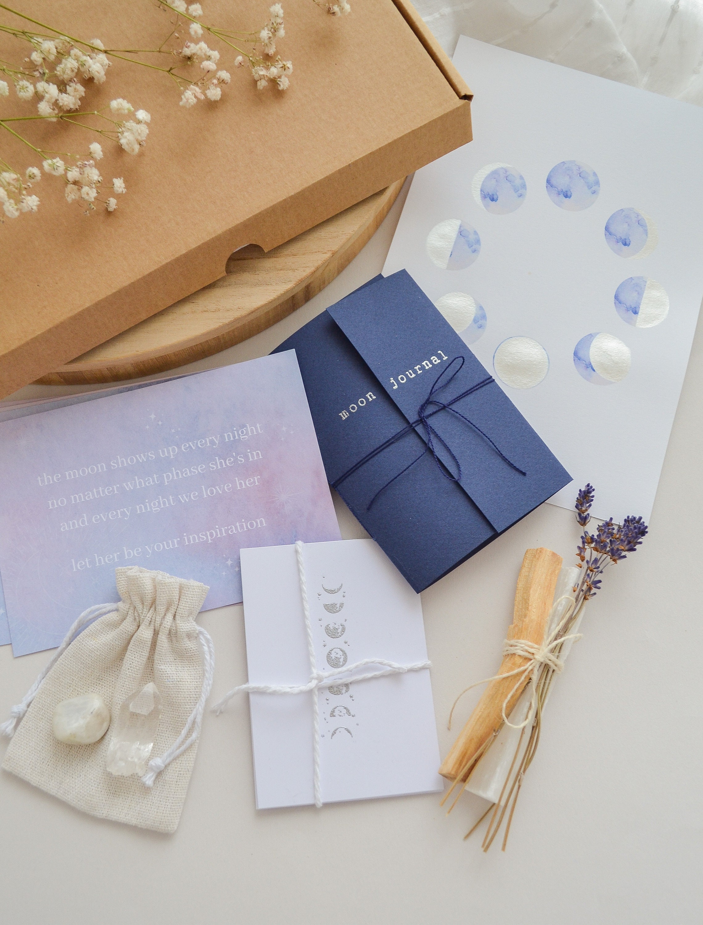 Moon Ritual Box, Moon Box, Moon Phases Print, Moon Postcard, Gift for ...
