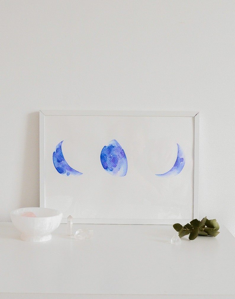 Moon Phase Painting Personalised Anniversary Painting Gift | Etsy