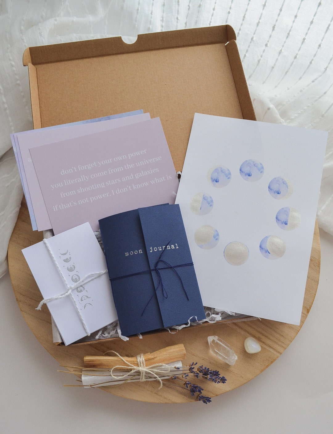 Moon Ritual Box, Moon Box, Moon Phases Print, Moon Postcard, Gift for ...