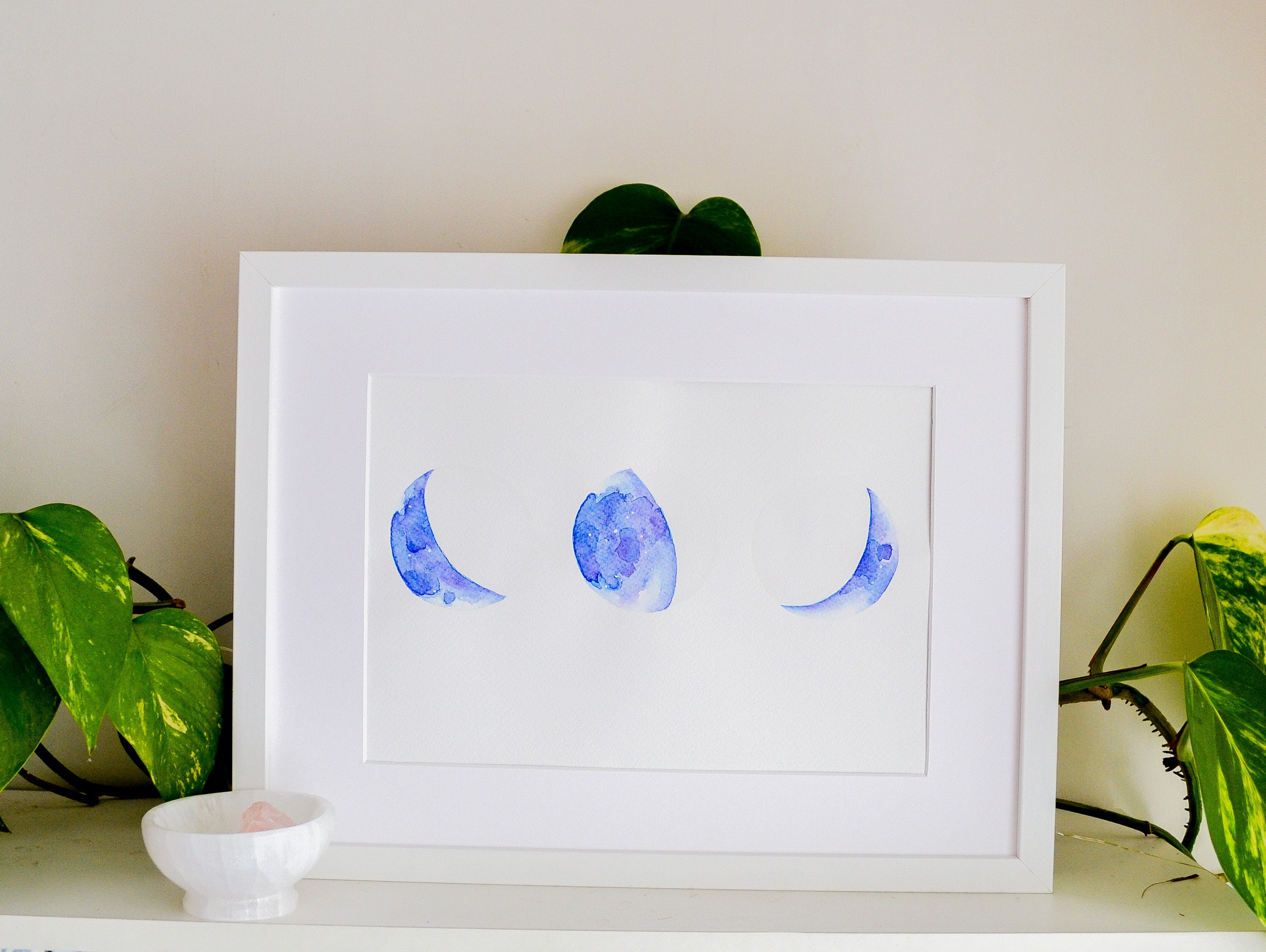 Moon Phase Painting, Personalised Anniversary Painting Gift, Custom ...