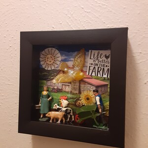 Farm Life Assemblage With Vintage Lead People and Animals - Etsy