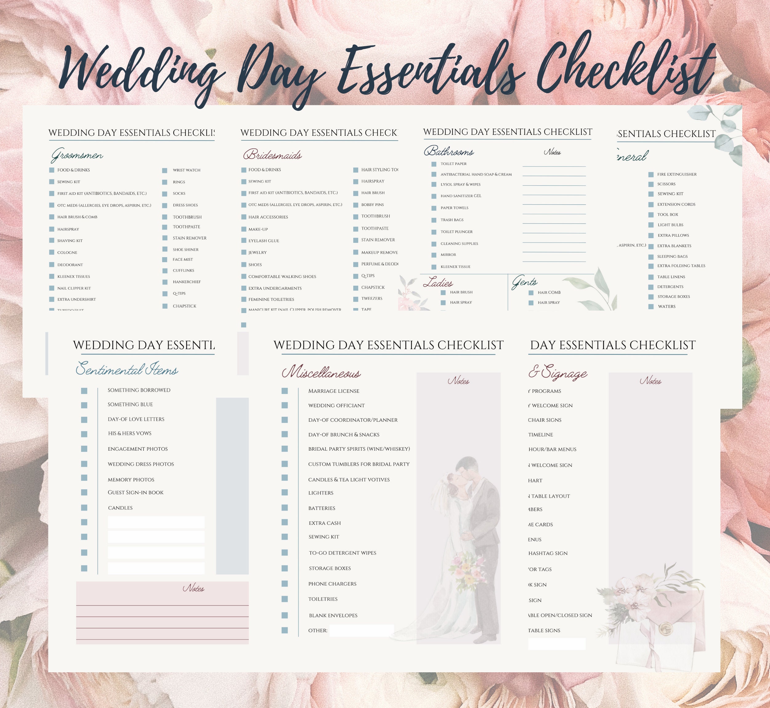 DIY Wedding Essentials Checklist Printable Downloadable Etsy diy-wedding-essentials-checklist-printable-downloadable-etsy