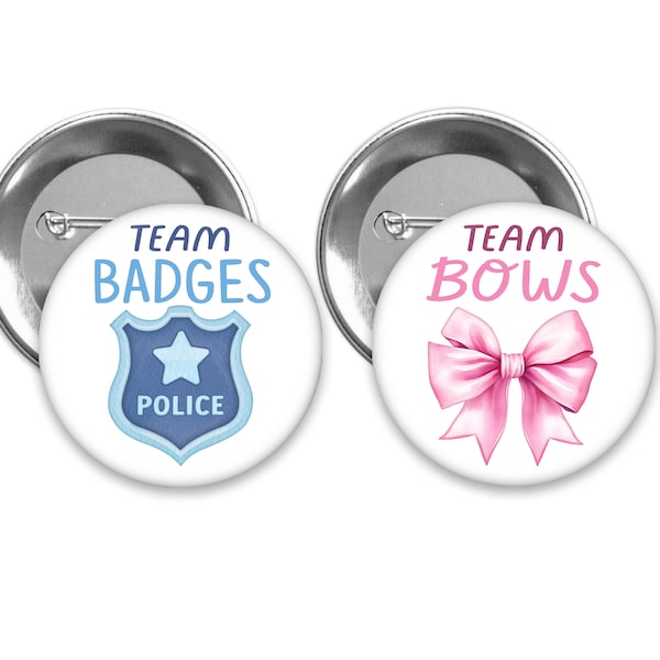 Badges or Bows Gender Reveal - Etsy