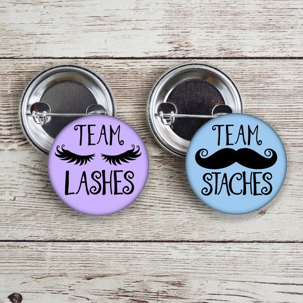 Staches Or Lashes Gender Reveal Etsy
