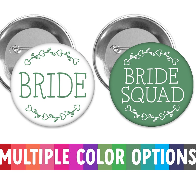 Bridal Party Buttons - Etsy