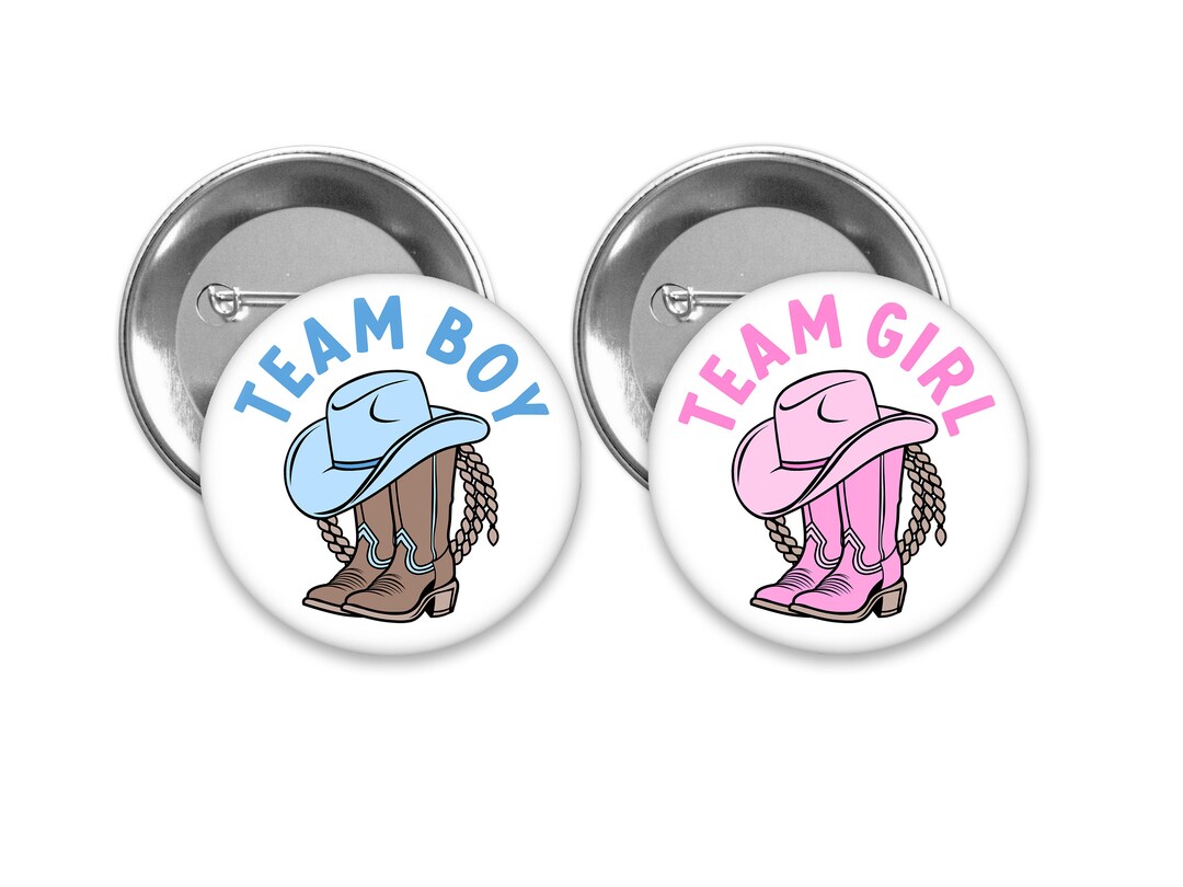 Team Boy or Team Girl Boots and Hat Western Themed Cowboy Cowgirl ...