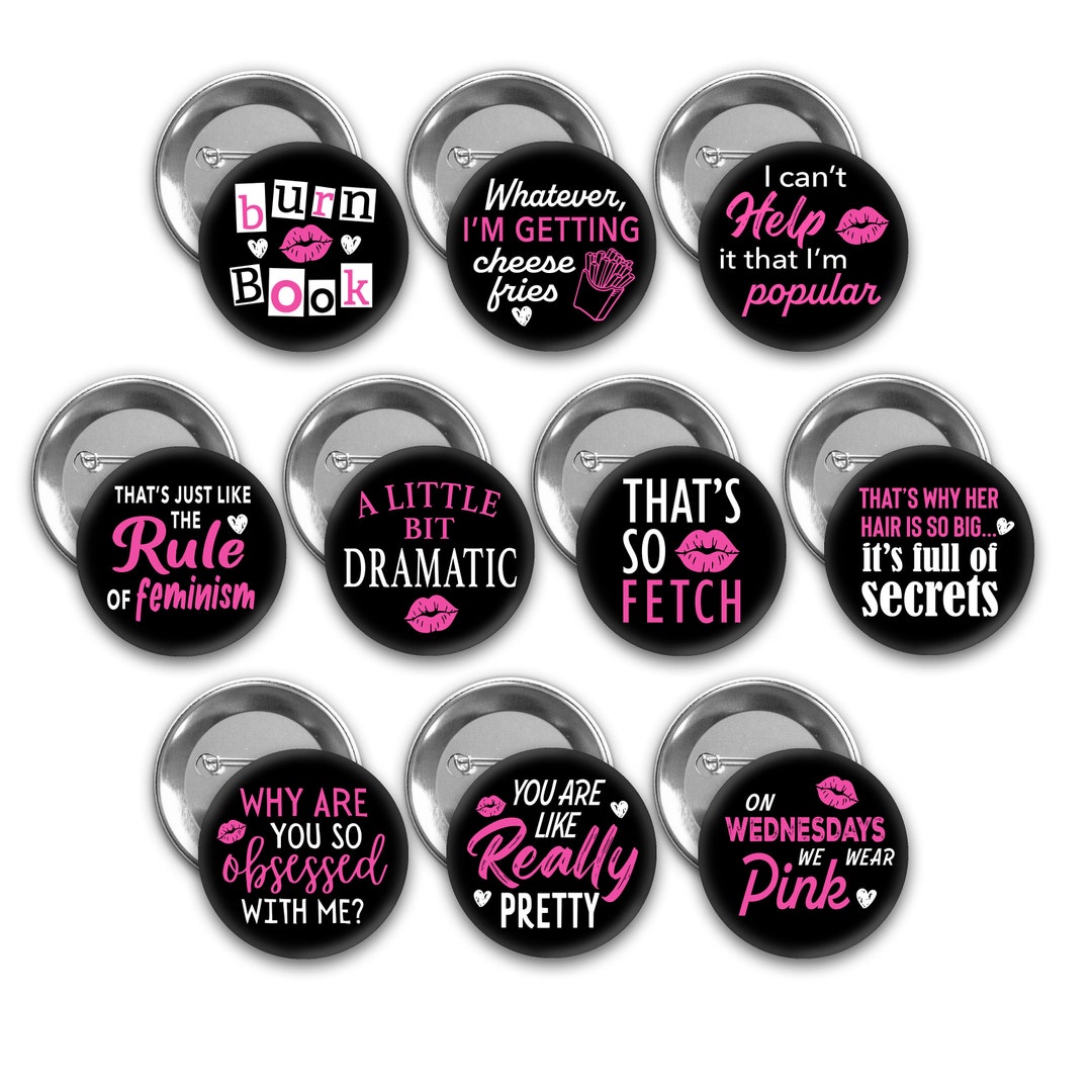Mean Girls Quotes Pinback Buttons - Set of 10 - Etsy