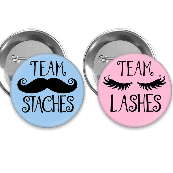 Staches Or Lashes Gender Reveal Etsy