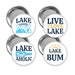 Lake Themed Pin Back Buttons. Set of 4. 3 Pin Sizes to Choose From. - Etsy