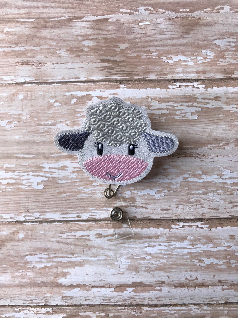 Sheep Badge Reel Lamb Badge Reel ID Badge Reel Retractable - Etsy