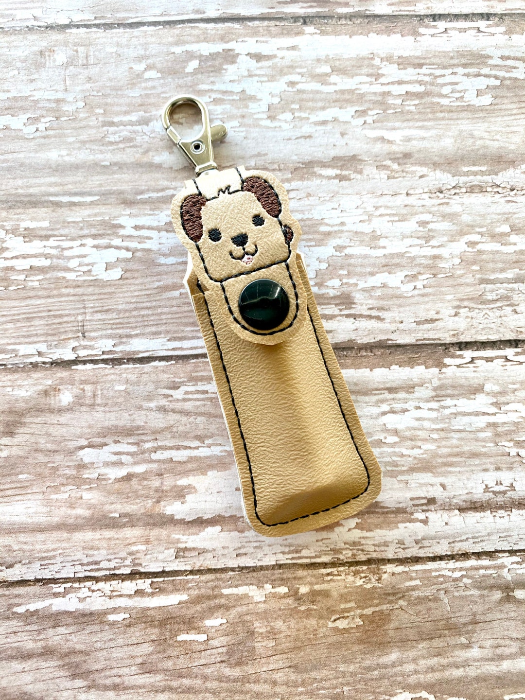 Puppy Dog Lip Balm Holder, Dog Lip Balm Keychain, Puppy Lip Balm Cozy ...