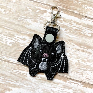 Bat Keychain, Bat Key Chain, Bat Zipper Pull, Bat Gift, Bat Bag Tag ...