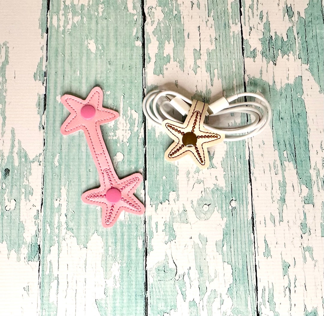 Starfish Cord Organizer, Beach Cord Wrap, Device Cord Wrap, Power Cord ...