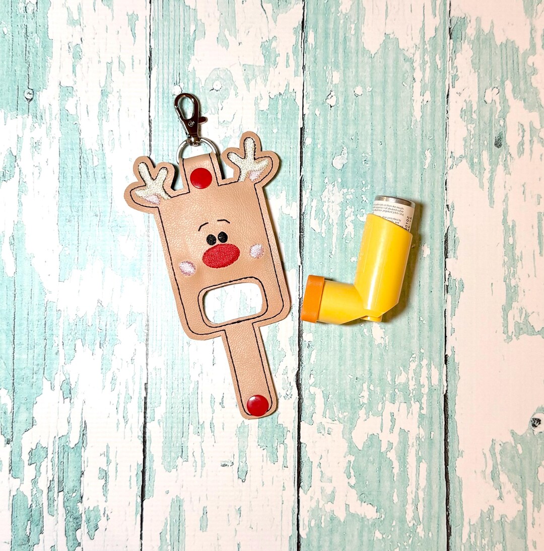 Christmas Inhaler Holder, Reindeer Inhaler Keeper, Reindeer Inhaler Bag ...