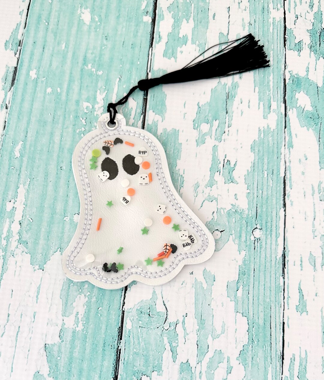 Ghost Bookmark, Ghost Shaker Book Mark, Ghost Page Holder, Embroidered ...