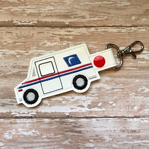 Mail Truck Keychain, Mail Key Keychain, Mail Truck Bag Tag, Mail Truck ...