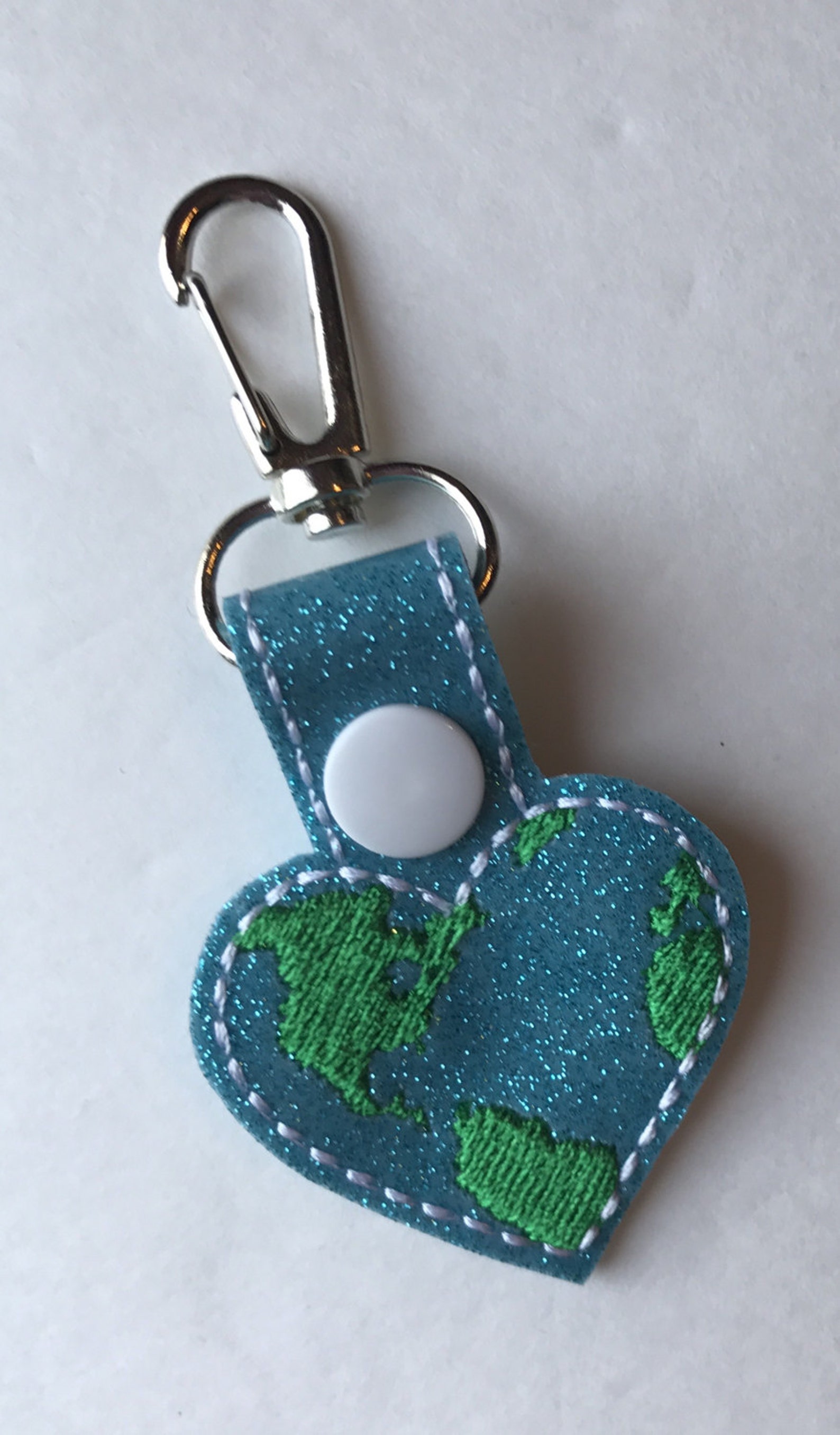 Earth Keychain Heart Earth Keychain Earth Day Save the - Etsy