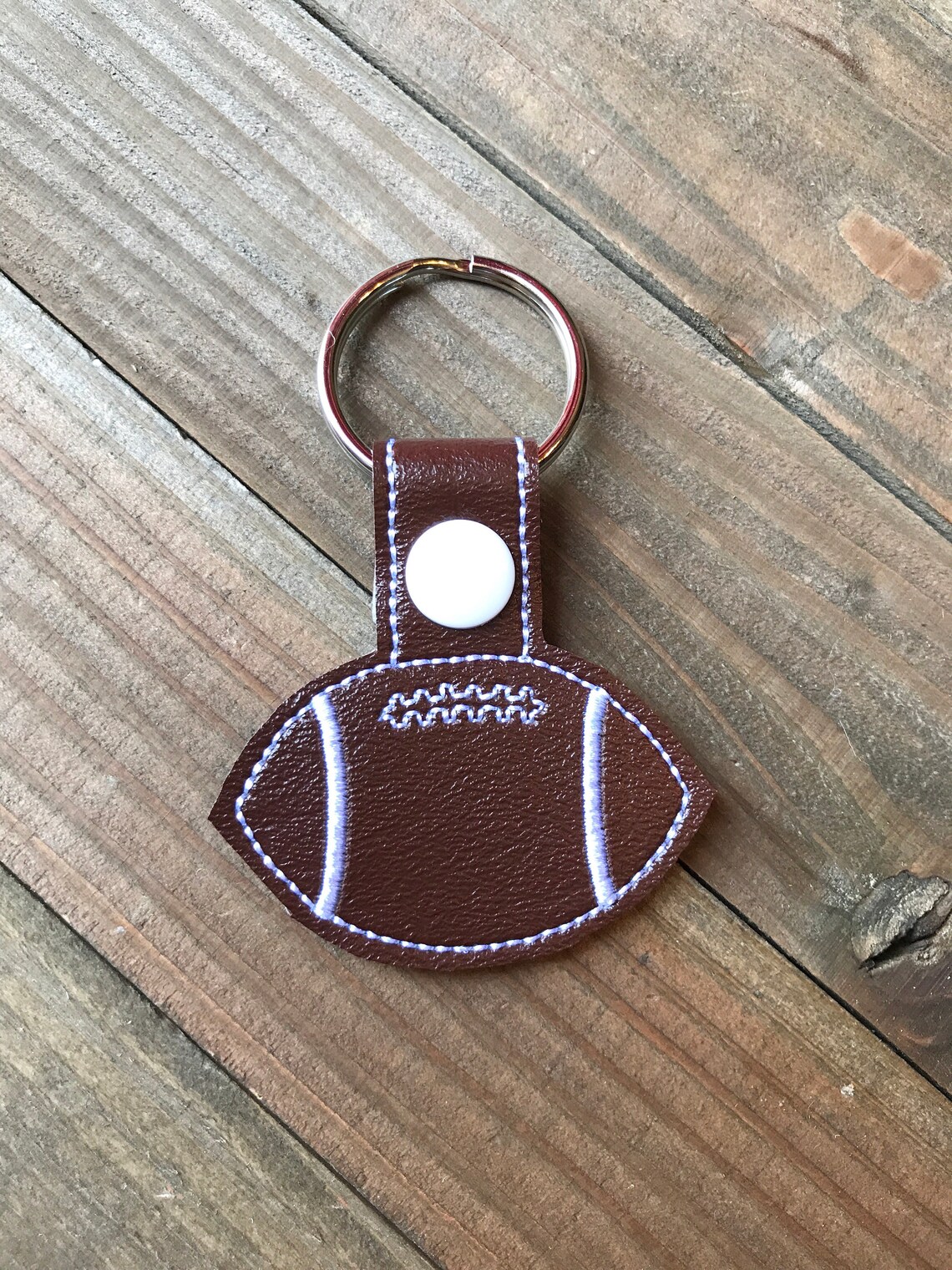 Football Keychain Football Key Fob Football Bag Tag - Etsy