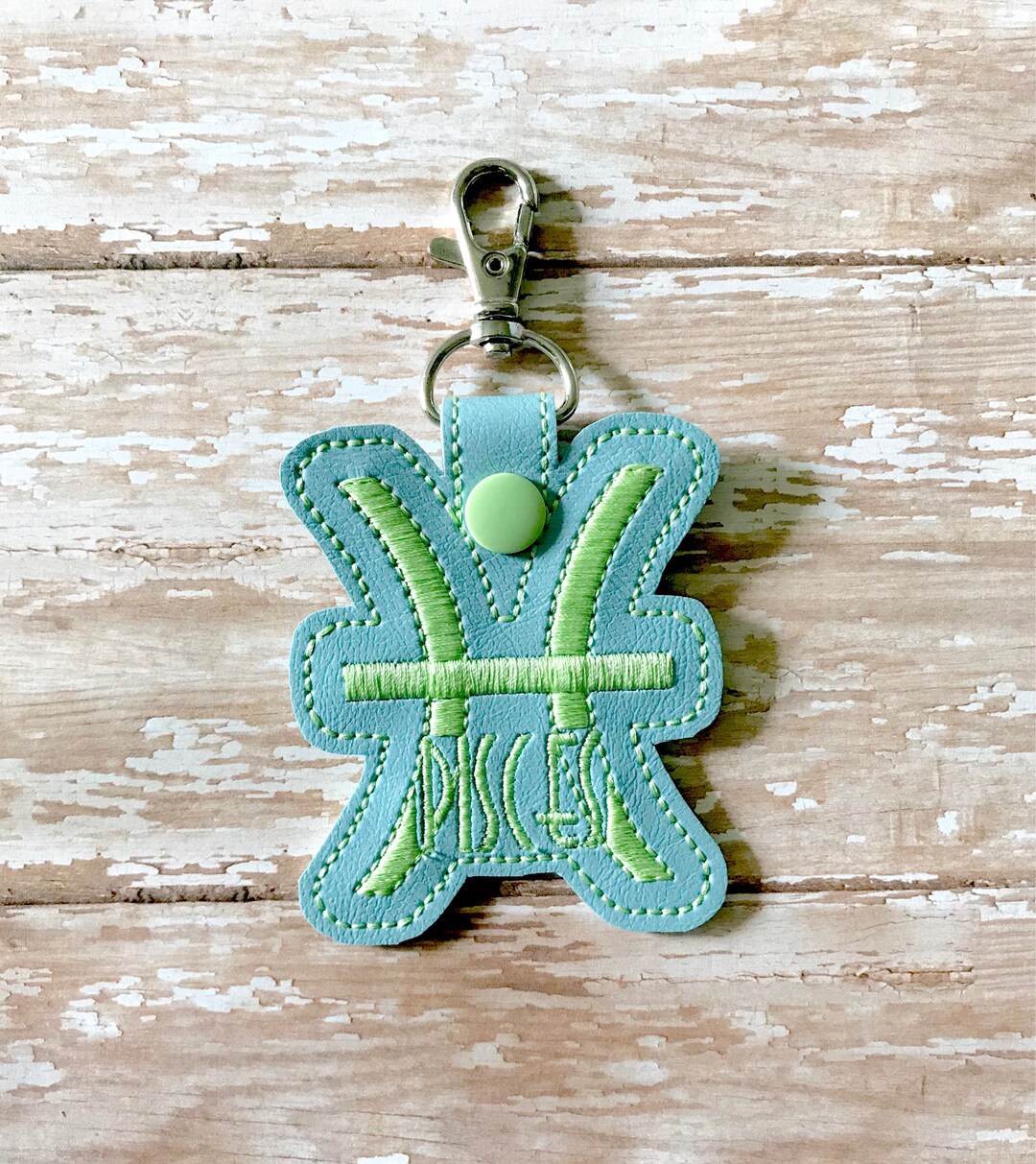 Pisces Keychain, Zodiac Keychain, Pisces Bag Tag, Pisces Zipper Pull 70 ...