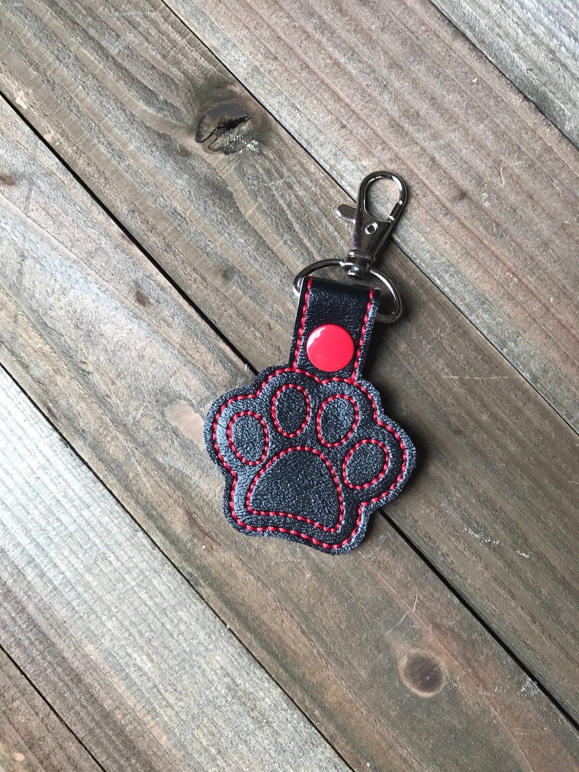 Paw Keychain Paw Print Key Chain Pet Snap Tab Key Fob Paw - Etsy