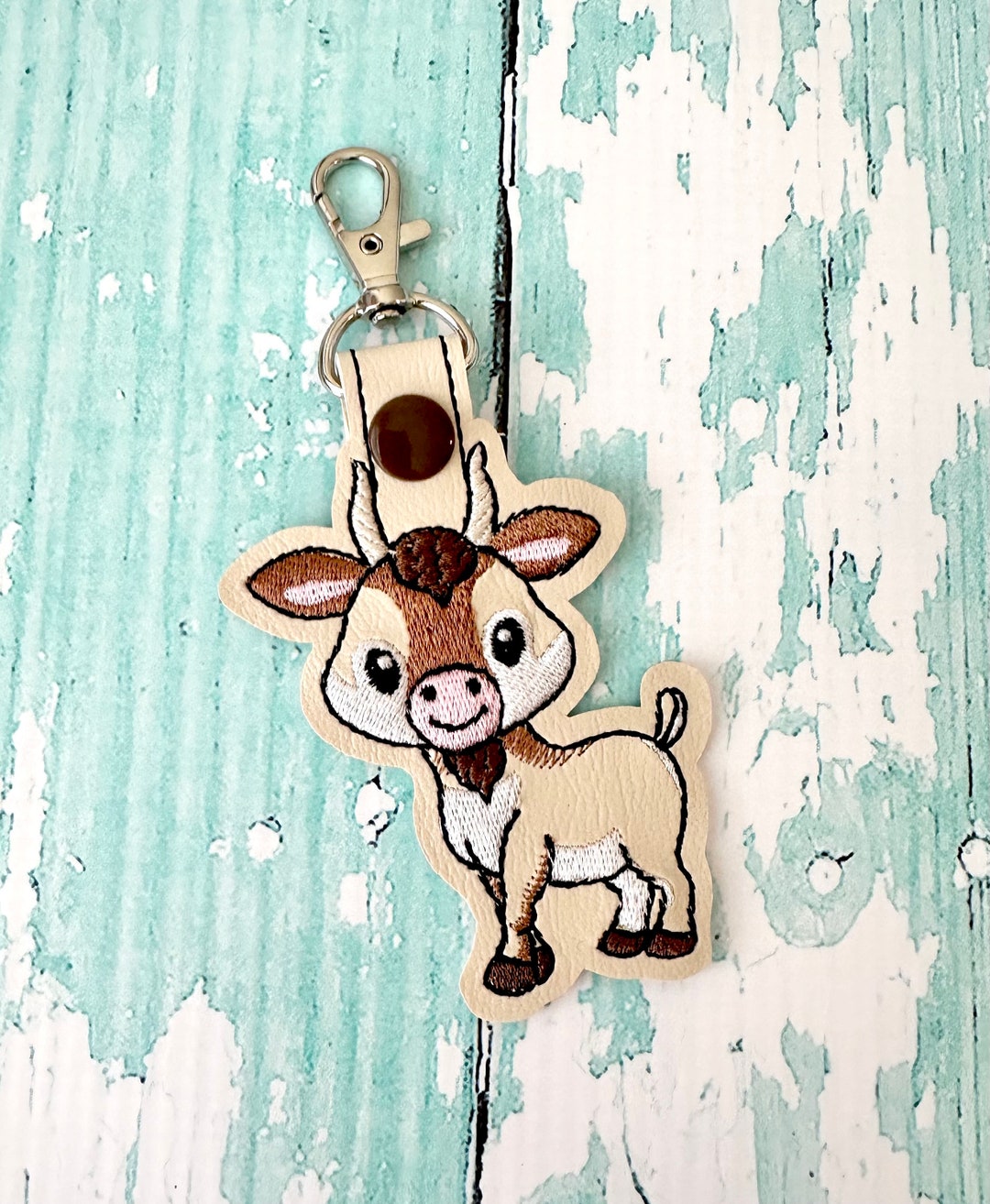 Goat Keychain, Goat Key Chain, Goat Zipper Pull, Goat Gift, Goat Bag ...